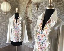 Unique ruffled tuxedo shirt related items | Etsy