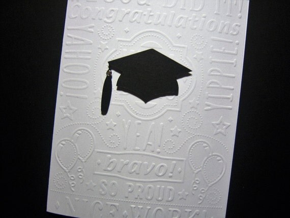 Embossed Graduation Card by TijaCreations on Etsy