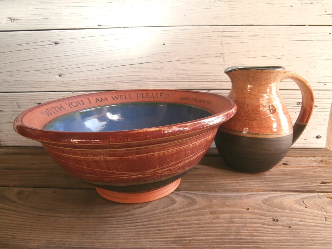 Baptismal Font and Pitcher