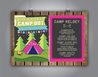 Campfire invitation | Etsy
