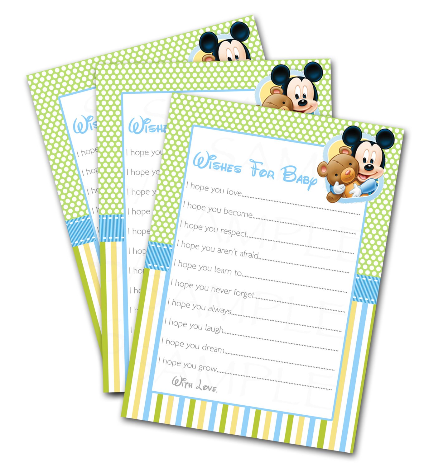Wishes for Baby Disney Baby Mickey Mouse Inspired Baby Shower