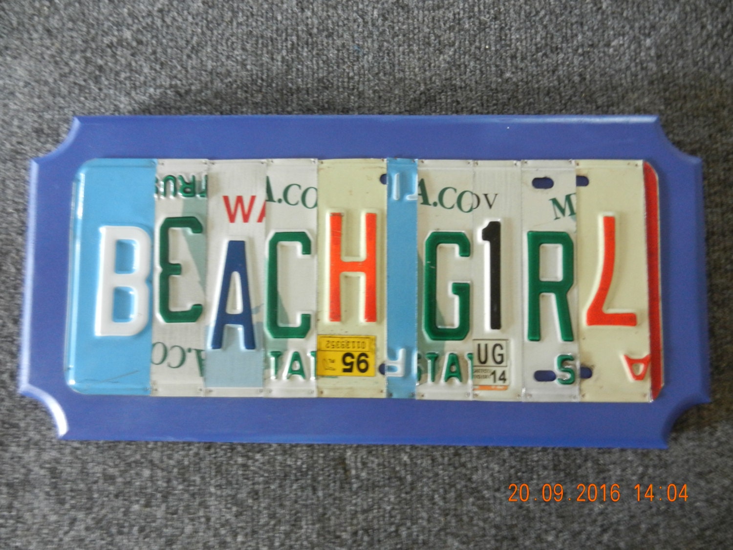 Beach Girl License Plate Sign Made to Order