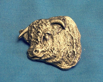 Bull lapel pin | Etsy