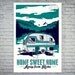 vintage rv retro camping screen print poster by RetroScreenprints