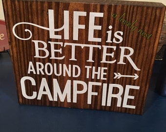 Campfire sign | Etsy
