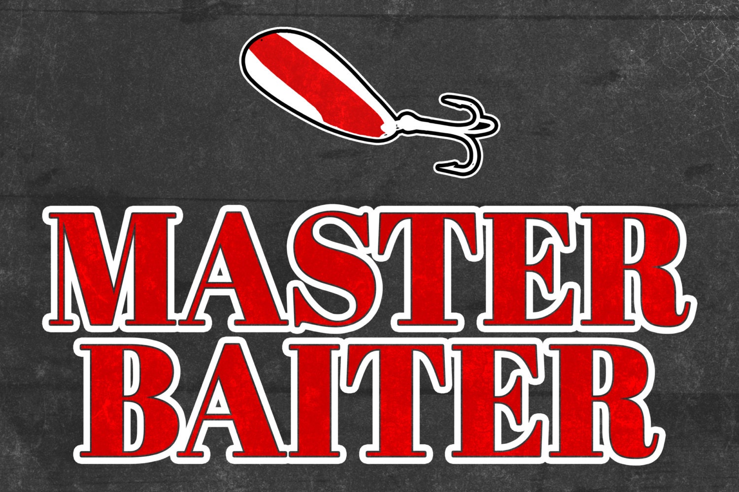 Master Baiter Fishing Sign Plastic Man Cave s871 Metal