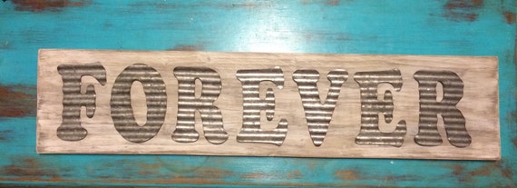 Forever tin sign