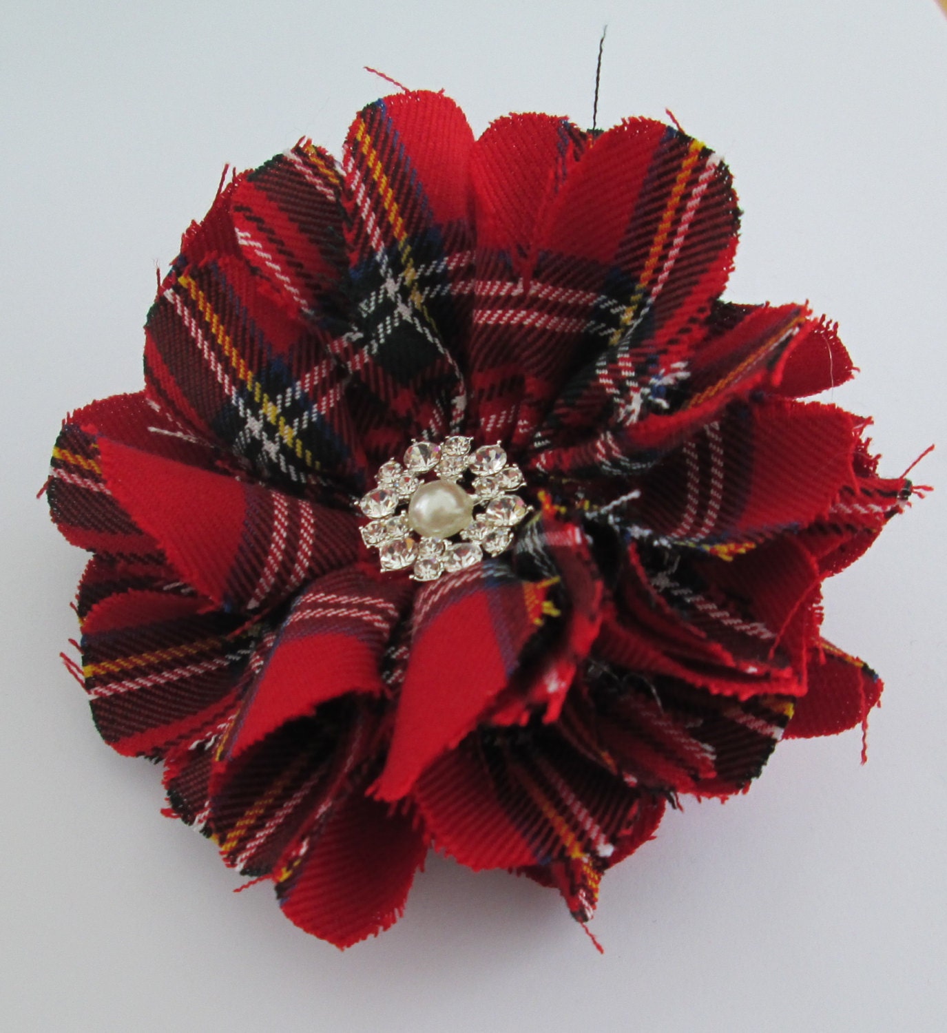Scottish Tartan Brooch Plaid Scottish Brooch Red Tartan