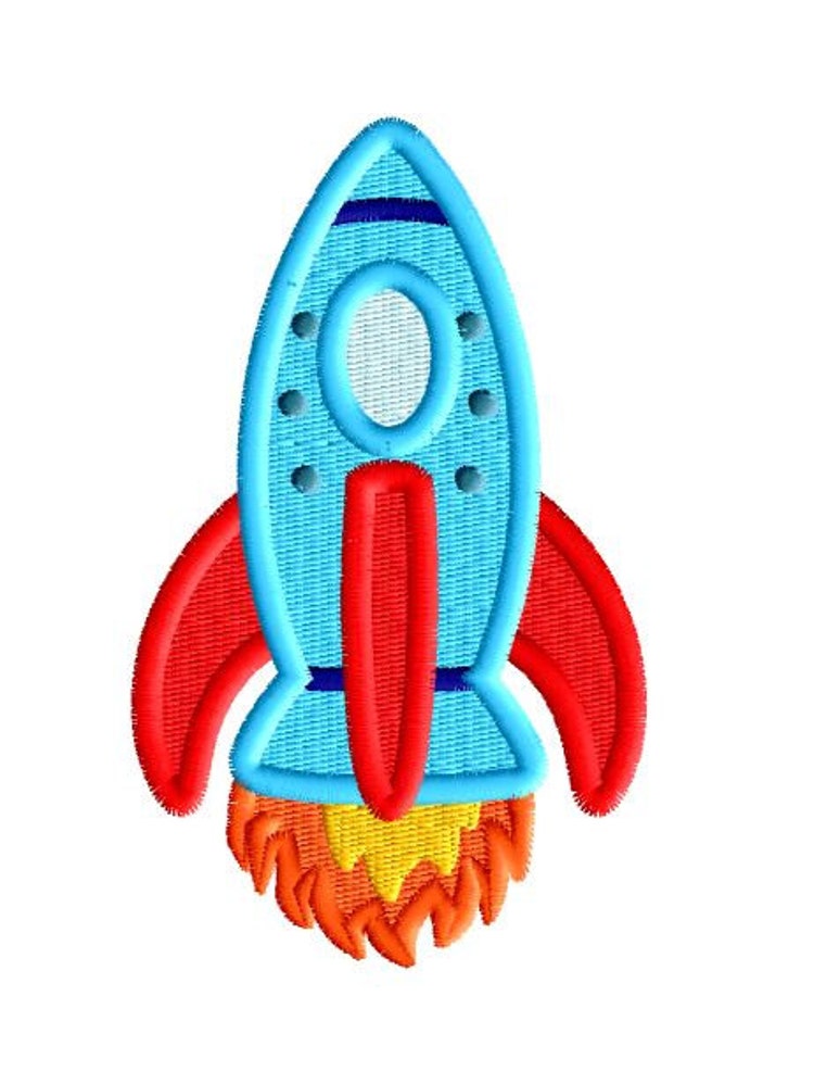 Embroidery File of a Rocket 4 inch by SweetasLemonandHoney
