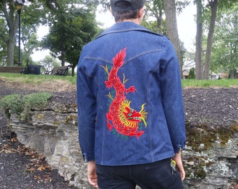 Vintage dragon jacket | Etsy