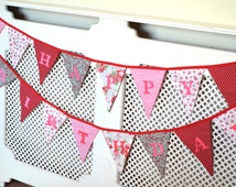 Popular items for happy birthday banner fabric on Etsy