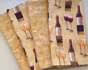 Wine theme napkins | Etsy