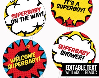 Banderines Cumpleaños Superhéroes. Guirnalda Fiesta Cumpleaños