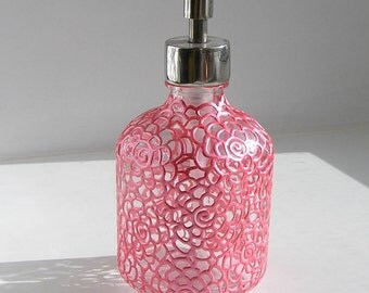 Unique pink soap dispenser related items | Etsy