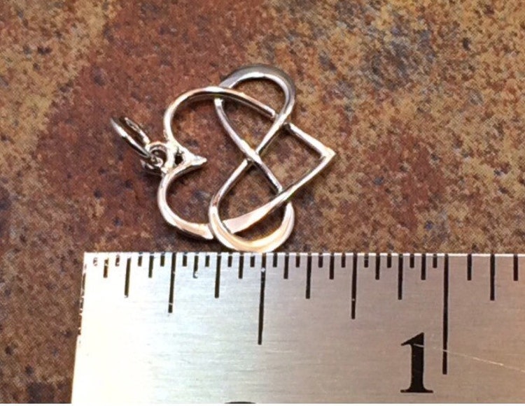 Infinity Heart Charm Infinity Charm Heart by MillpondJewelryCo