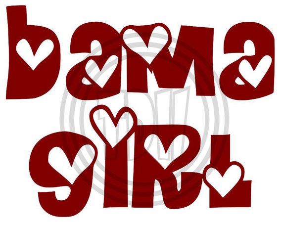 Digital Download Bama Girl SVG DXF EPS by ThreeDegreeHobbies