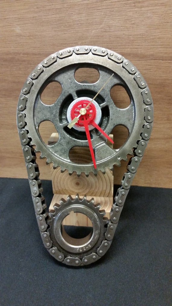 V8 Small Block Timing Gear Wall Clock by CJ7Designs on Etsy