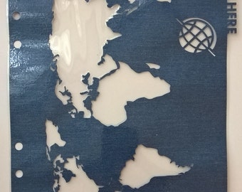 Unique world map journal related items | Etsy