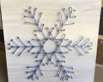 Snowflake string art | Etsy