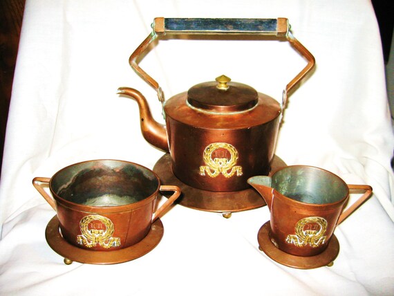 COPPER TEA SET by VarietyExchange on Etsy
