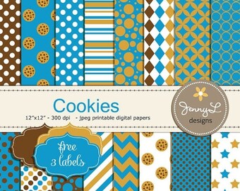50% OFF Royal Blue and Gold Digital Papers by JennyLDesignsShop