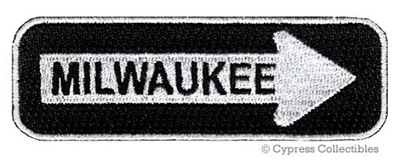 MILWAUKEE ROAD SIGN patch embroidered iron-on One by SouvenirPatch