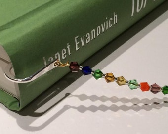 Items similar to Romantic red beaded wire bookmark on Etsy