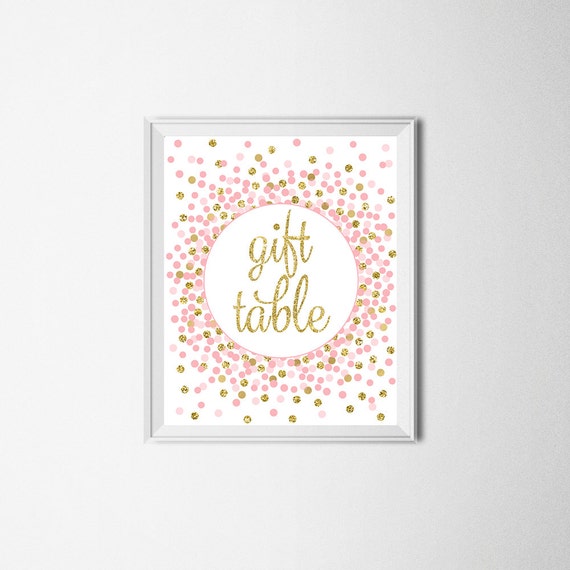 Gift Table Sign Birthday Party Decor Gift Table Party Sign