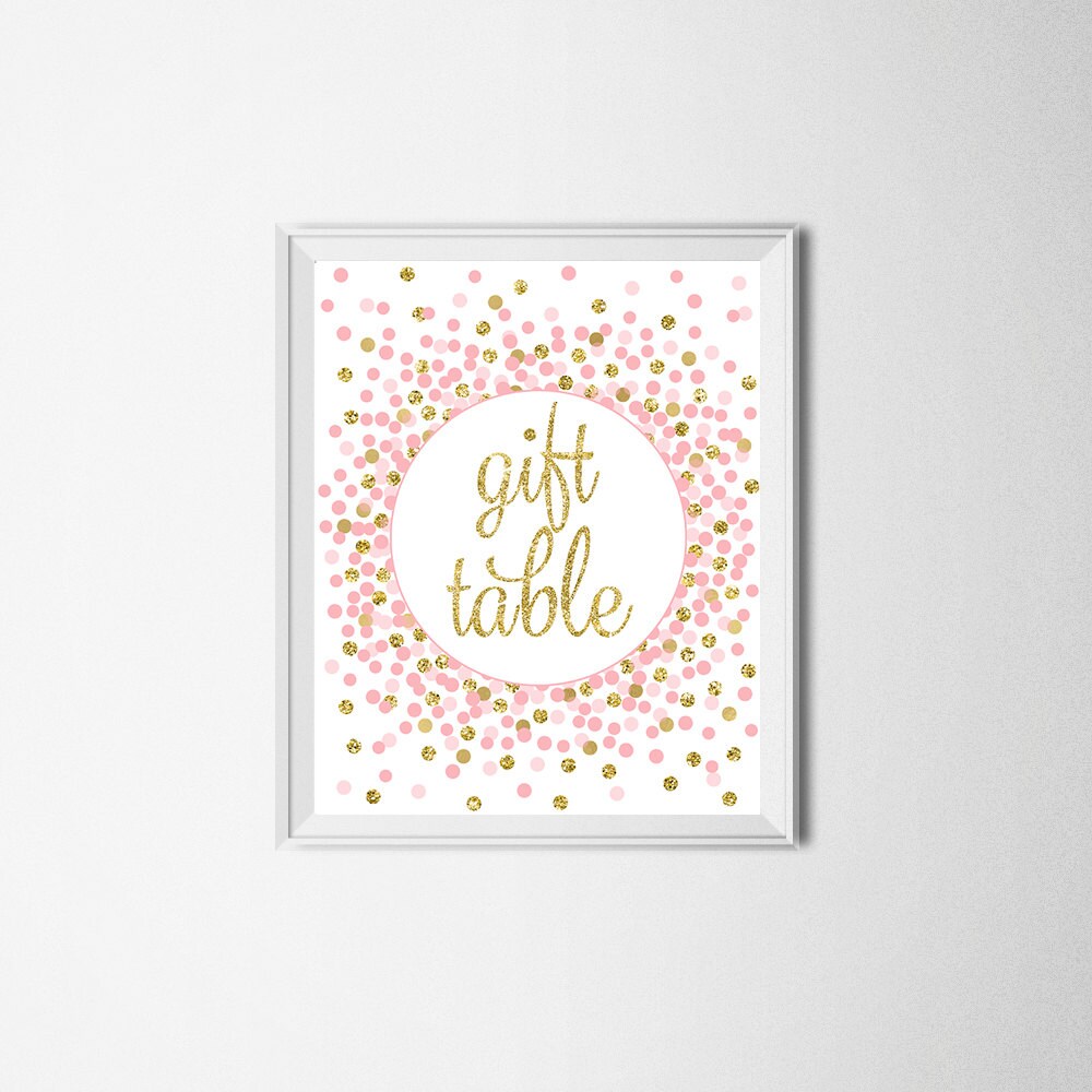 Gift Table Sign Birthday Party Decor Gift Table Party Sign