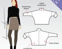 Unique boxy top pattern related items | Etsy