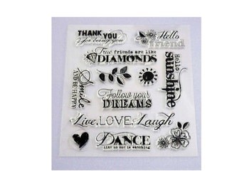Sentiment stamps | Etsy