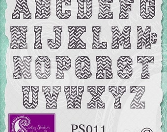 Chevron alphabet | Etsy