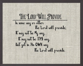 Lord will provide | Etsy