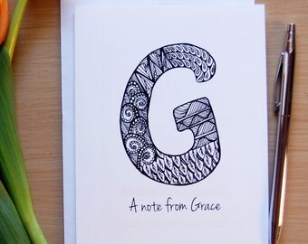 Illuminated letter g | Etsy