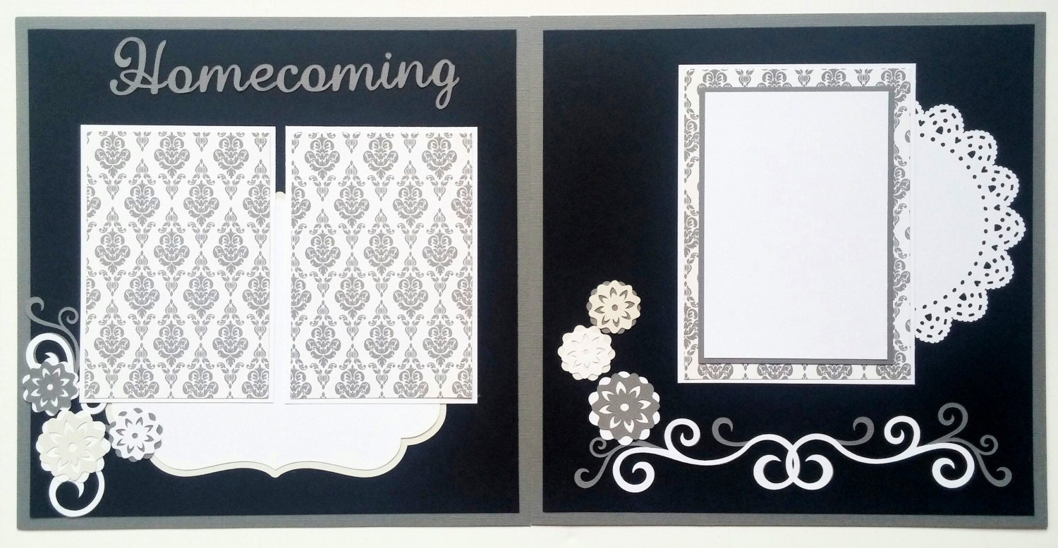 12x12 scrapbook layout Premade scrapbook page 12x12