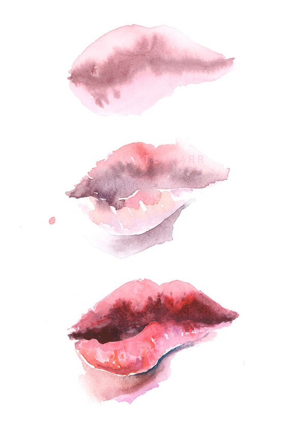 Abstract Lips Drawing