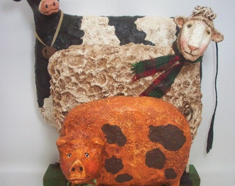 Paper mache animal | Etsy