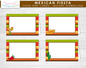Fiesta food labels | Etsy
