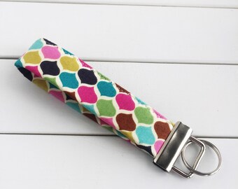 Key Fob Colorful Owls