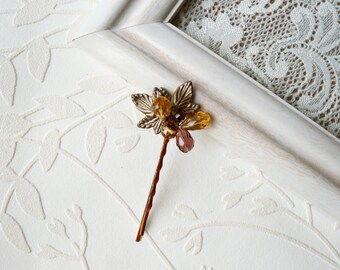 Maple leaf hair pin | Etsy