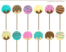 Popular items for cake pop clipart on Etsy