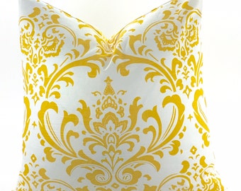 Yellow damask fabric | Etsy