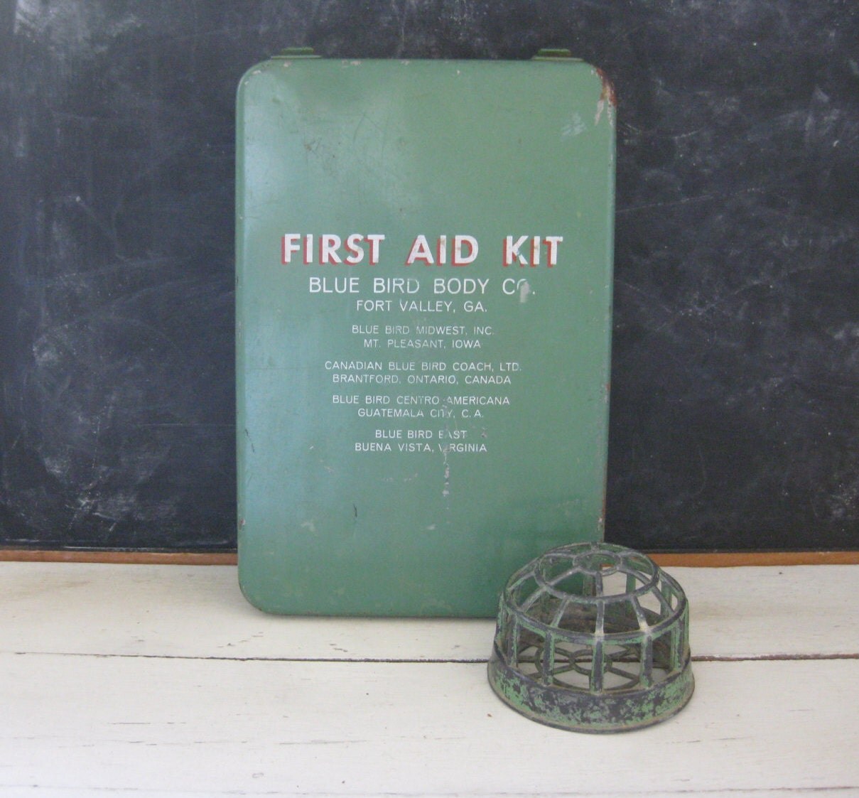 Bluebird Body Co First Aid Kit Metal Box Vintage Industrial Storage ...