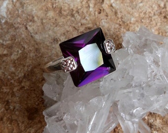 Purple quartz ring | Etsy