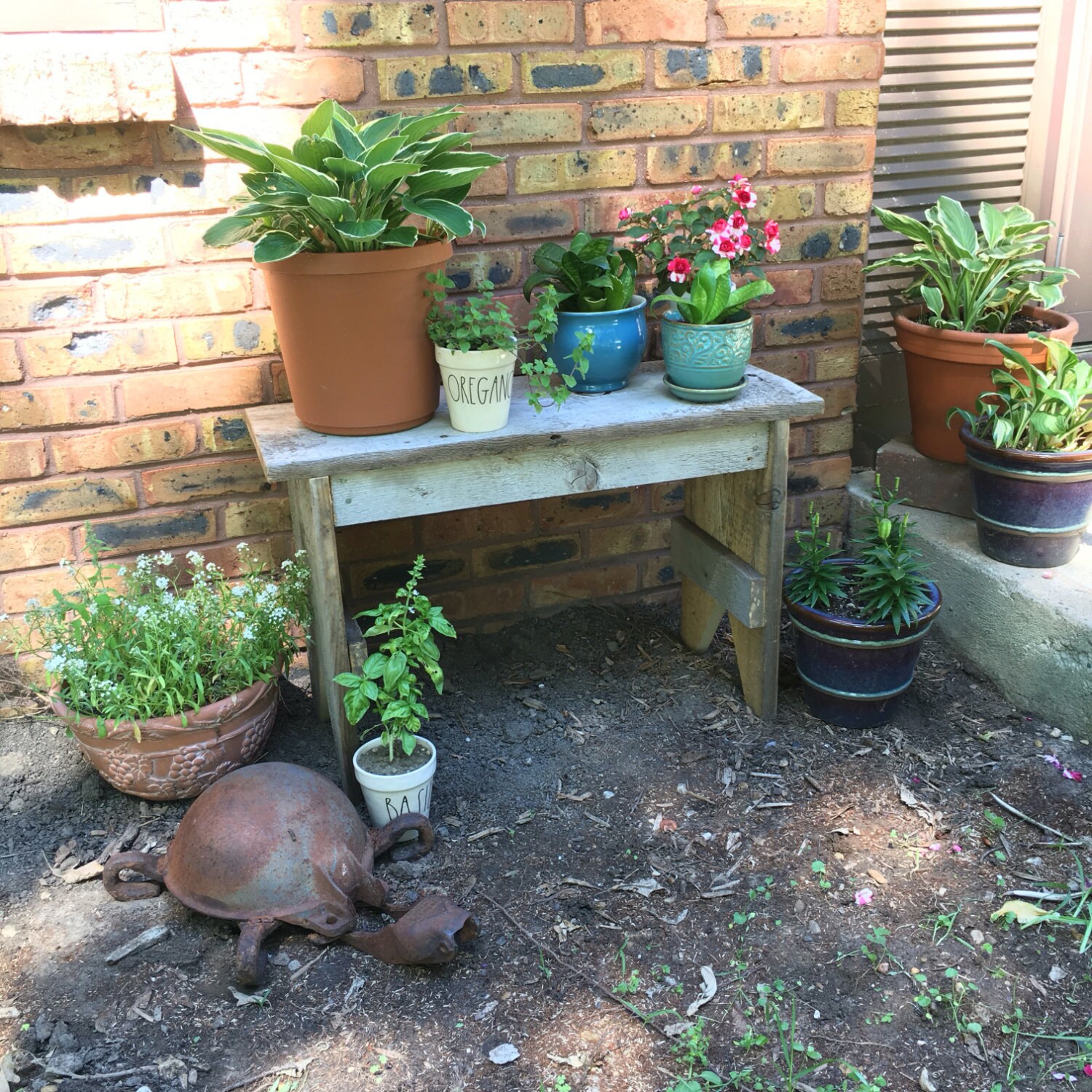 Rustic barn board garden bench Reclaimed wood indoor outdoor