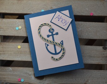 Anchor greeting card | Etsy
