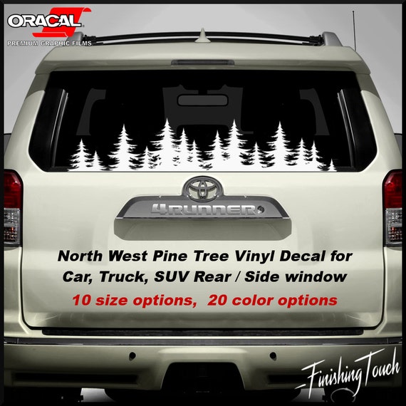Tree Decal Forest graphic vinyl sticker rear windshield car