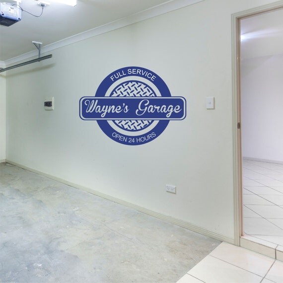 Personalized Garage Wall Decal Sticker