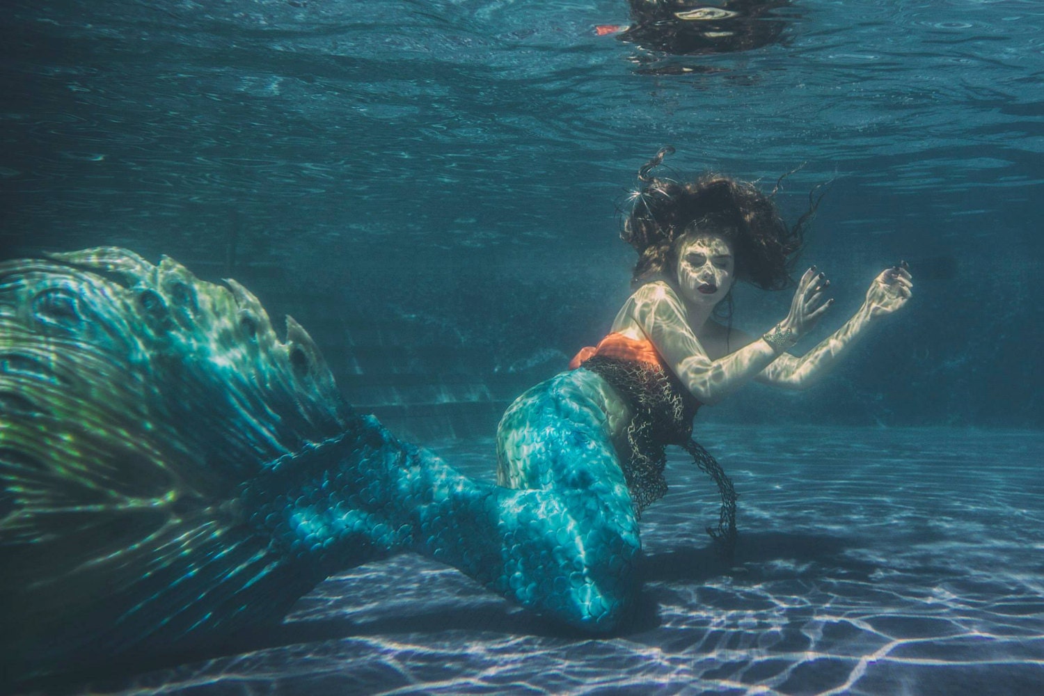 Swimable full silicone mermaid tail by TFArtistry on Etsy