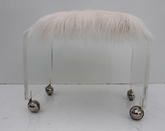 Items similar to Vintage Lucite Vanity Stool --NEW PRICE-- on Etsy